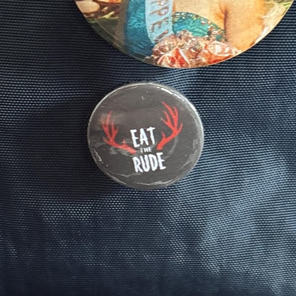 Hannibal Cosplay Badges: Eat the Rude Pins, Save Will Graham Clock ...