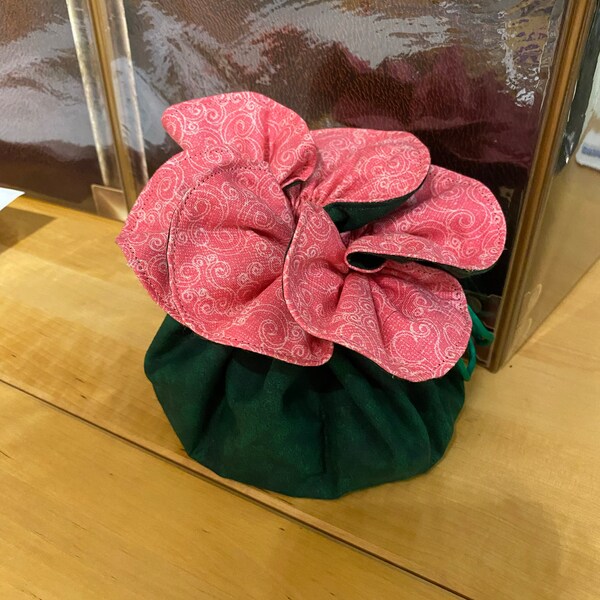 Jewelry Pouch Pattern, Fabric Flower Drawstring Bag Pattern, Bridal ...