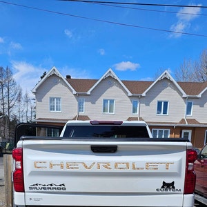 2007-2018 Chevy Silverado 1500 Emblem Overlay Decal Letters BLACK Set ...