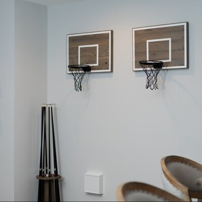 Gray Wood Basketball Hoop. Handmade Weathered Gray Basketball Hoop ...