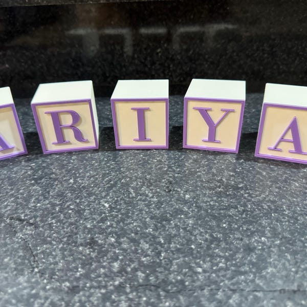 Custom 3D Printed Name Blocks – Nursery Decor, Baby Shower Gift - Etsy
