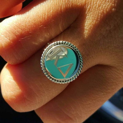 Nautical Rope Monogrammed Ring in Sterling Silver for Women or ...