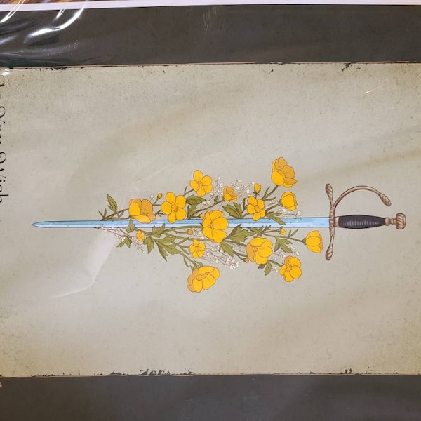 Princess Bride Sword Art Print Westley's Sword Flowers Flora Art ...
