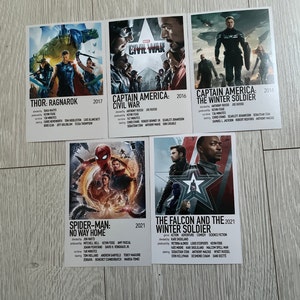 Marvel MCU Mini Poster Prints Movies and TV Shows 6x4inch | Etsy