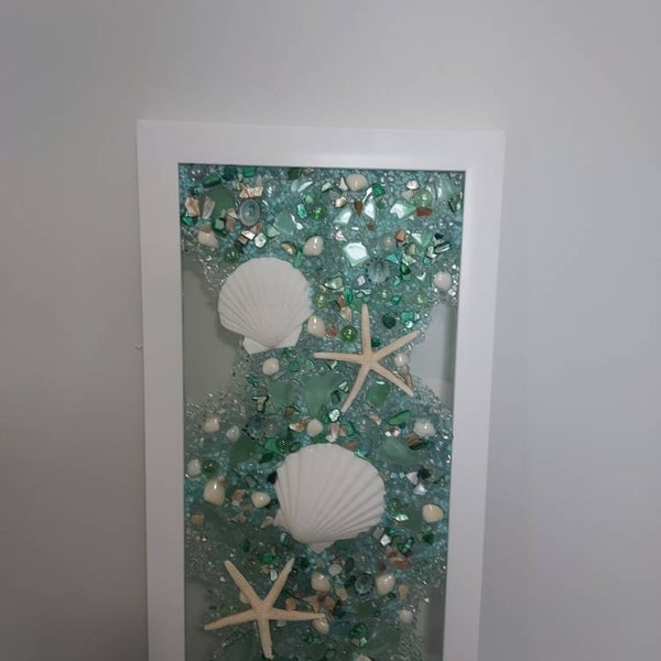Seafoam Green Seashell Window Art/pastel Wall Art/seashell Wall Art ...