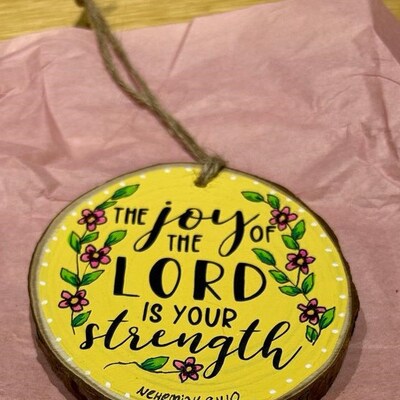 Encouraging Bible Verses on Hand Painted Wood Slices. Part 2 - Etsy