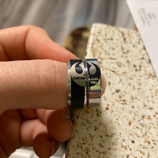 Space Symbol Wedding Band, Space Fleet Ring Set, Space Movie Matching ...