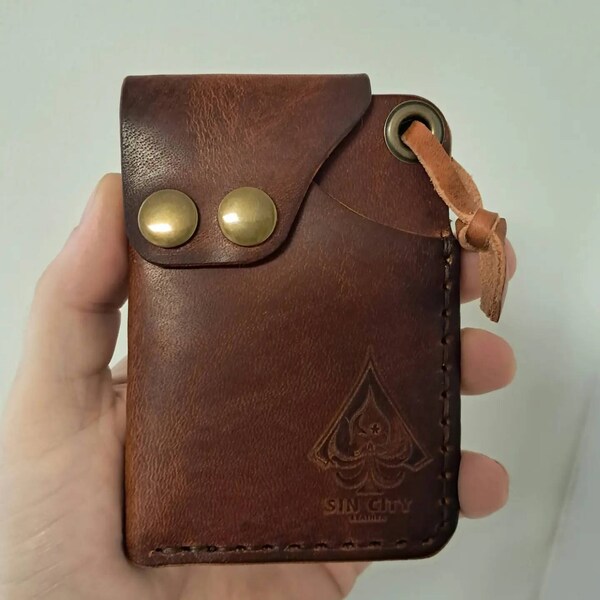 The Rat Pack, Natural Bone Waxy. Minimalist Wallet - Etsy