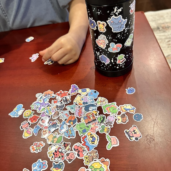 001-151 Mini Poke Stickers | All Gen 1 Kanto Mons | Die-cut Waterproof ...