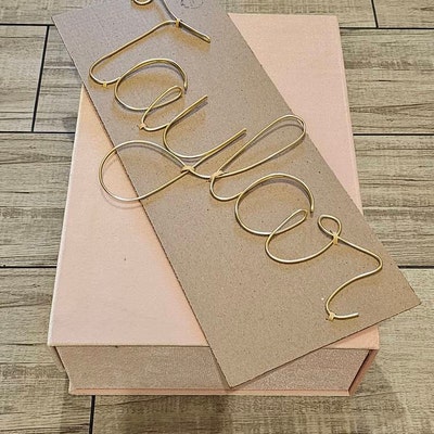 Gold Wire Name, Custom Wire Sign, Shelf Name Decor, Wired Words, Gold ...
