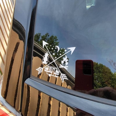 Mountain Pulse Vinyl Decal Vinyl Sticker, Car Window Decal, Hiking ...