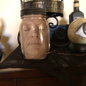 Halloween Decoration YOUR FACE in Jar, Scary Halloween Décor, Halloween ...