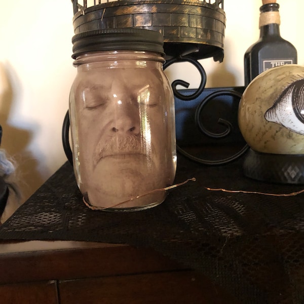 Halloween Decoration YOUR FACE in Jar, Scary Halloween Décor, Halloween ...