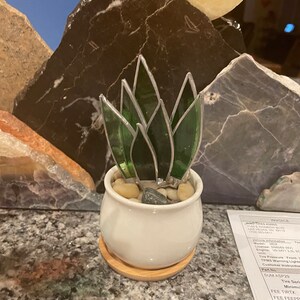 Mini Stained Glass Agave Plant - Etsy
