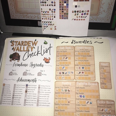 Stardew Valley Checklist Printable With Stickers - Etsy Canada