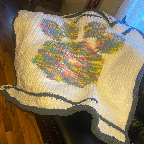 Dog Paw Chunky Blanket Digital Download Pattern Graph - Etsy