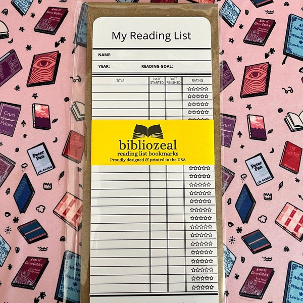 Reading List Bookmark Reading Goal Bookmark Customized Bookmark Fill in ...
