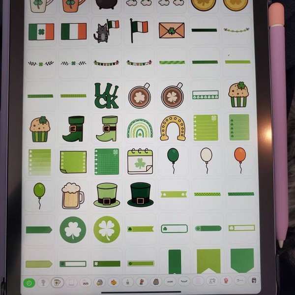 St Patrick's Day Digital Stickers, St Patricks Stickers, Holiday ...