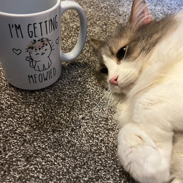 I'm Getting Meowied Mug, Cute Engagement Gift for Her, Future Mrs Mug ...