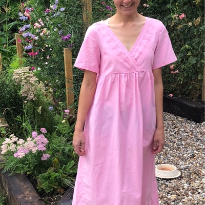 Cross Over Flared Sleeve Dress Sewing Pattern - Etsy Australia