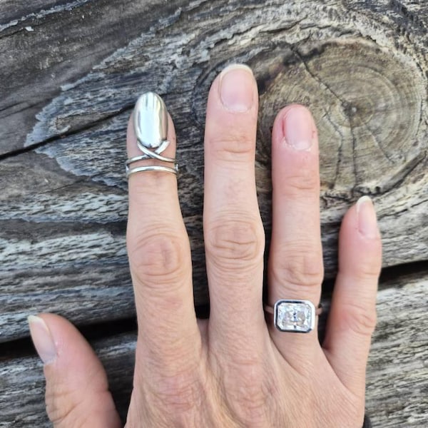 925 Silver Pinky Fingernail Nail Ring - Armor Claw Jewelry for Little ...