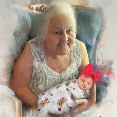 Deceased Loved One Portrait, Photo to Painting, Passed Loved Ones ...