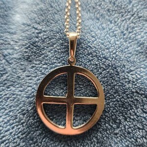 Solid 925 Sterling Silver Brimstone Leviathan Cross Sigil Sulfur Symbol ...