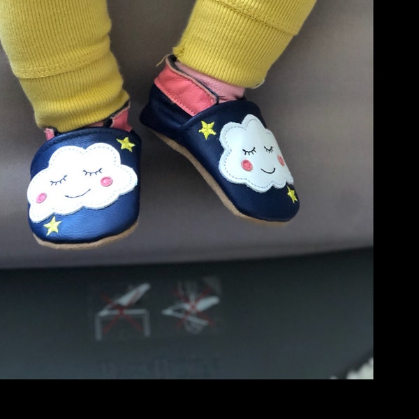 Dotty Fish Soft Leather Baby Shoes. Toddler Shoes. Non-slip Indoor ...