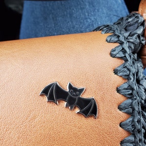 Cute Little Black Bat Small Hard Enamel Pin 1.25 Across and .5 Tall ...