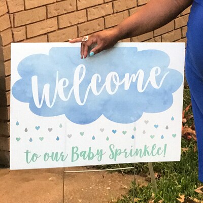 Baby Sprinkle Welcome Sign, Baby Shower Welcome Sign, Sprinkle Yard ...
