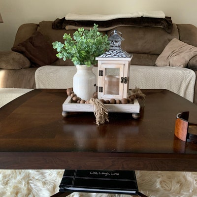 Mid Size Rustic Table Tray With Feet Coffee Table Decor Coffee Bar - Etsy