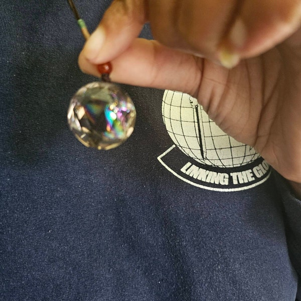 Natural Purple Amethyst Crystal Rainbow Quartz 60 Sided Disintegrator ...