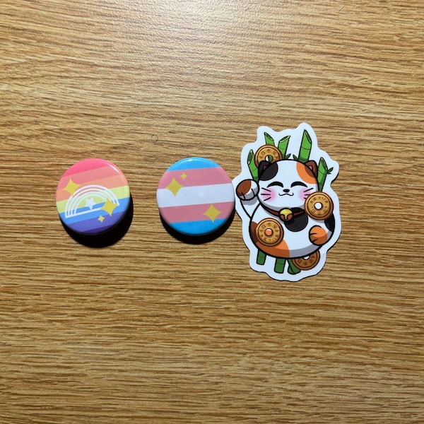 Xenogender Mini Buttons [25mm] (xenogender, Pupgender, Catgender ...