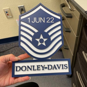 USAF Self Standing Rank Name Plate United States Air Force Self ...