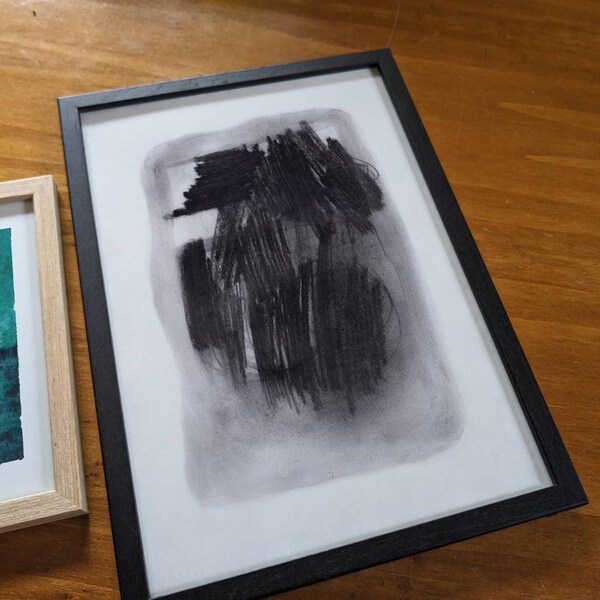 Feminine Empowering Black and White Line Art Ink Outline Figure Drawing ...