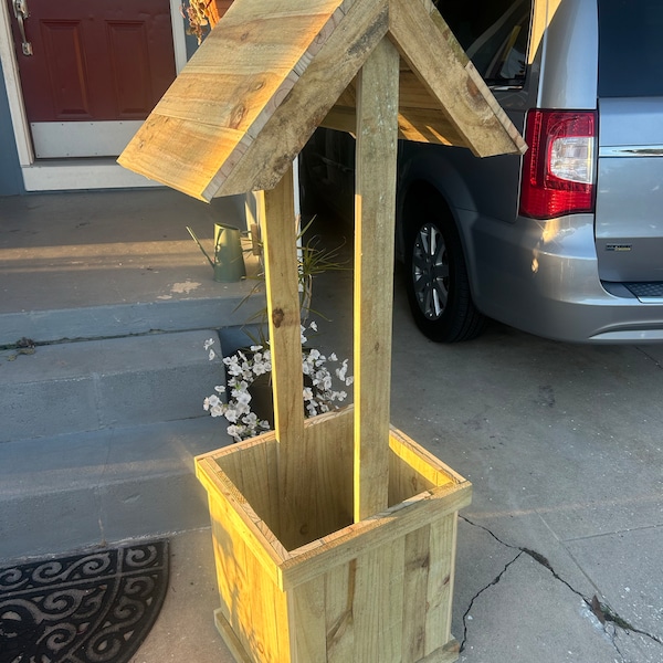 Wishing Well Planter Box, Digital Build Plans, Wishing Well Planter ...