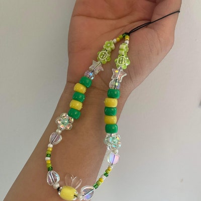 Cute Flower Beaded Phone Strap / Keychain / Phone Charms - Etsy