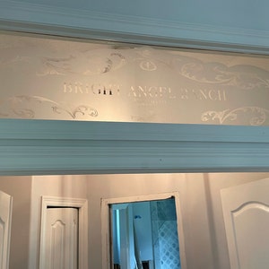 Frosted Etch Vinyl House Door Number or Name Sticker Decal | Etsy