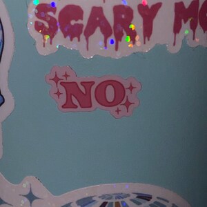 Small Pink No Mini Stickers Waterproof Waterbottle Stickers Tiny ...