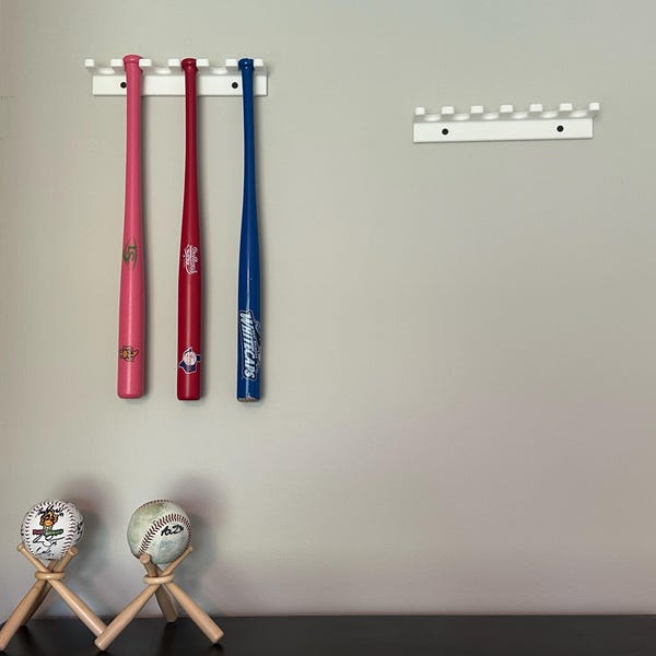 Mini Baseball Bat Rack Holder, Short - Display (2) Miniature Souvenir ...