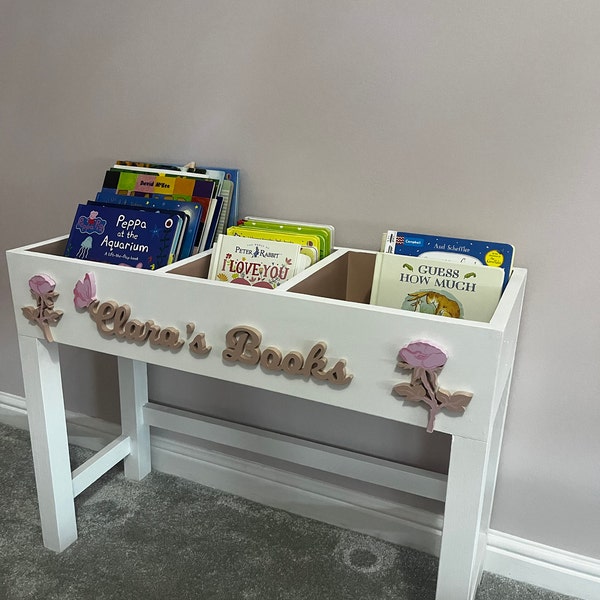 White Book Storage Bin - Toy Storage - Book Box Nursery Book Shelf ...