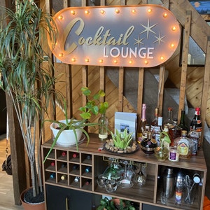 Cocktail Marquee Sign, Customizable Light up Sign - Etsy
