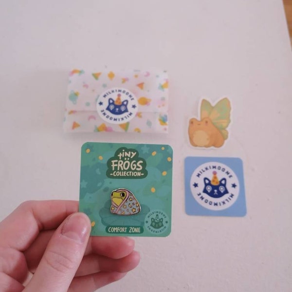 Golden Frog Hard Enamel Pin/ Tiny Frogs Collection- Comfort Zone ...