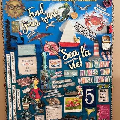 Ocean Blue Wooden 7 Fish Mobile Decoration Hanging Ornament - Etsy