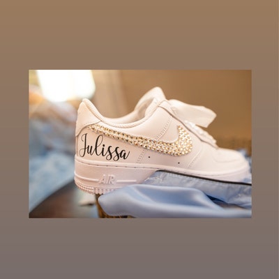 Custom Air Force 1s, Wedding Bridal Sneaker Personalized, Air Force 1 ...
