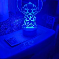 Personalised Stitch Night Light | Children's Light | Kids Bedroom ...