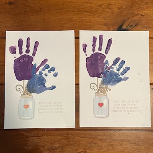 Love EDITABLE / Handprint Footprint Art Craft / Valentine's Mother's ...