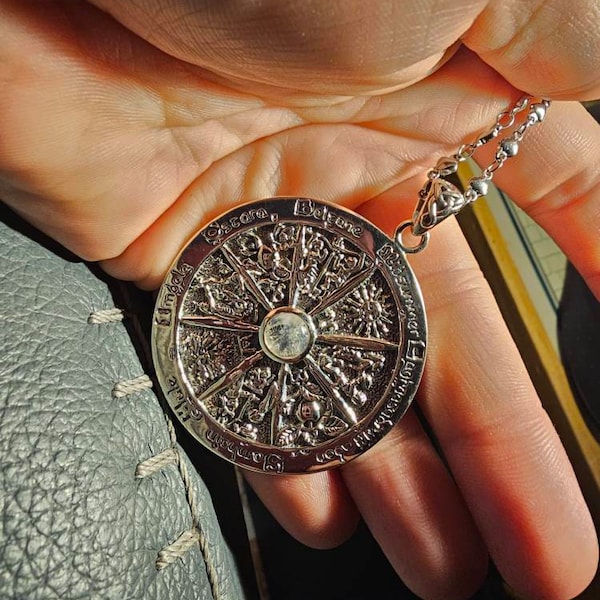 Witch Locket Necklace - Sterling Silver Wiccan Pentacle Spell Locket ...