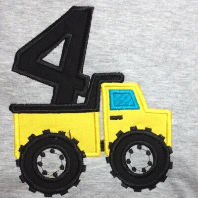 Dump Truck Number 4 - Etsy