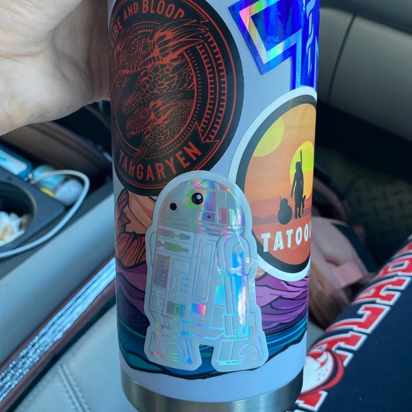 R2D2 Holographic Droid Sticker/ Star Wars Disney Laptop Stickers/mickey ...